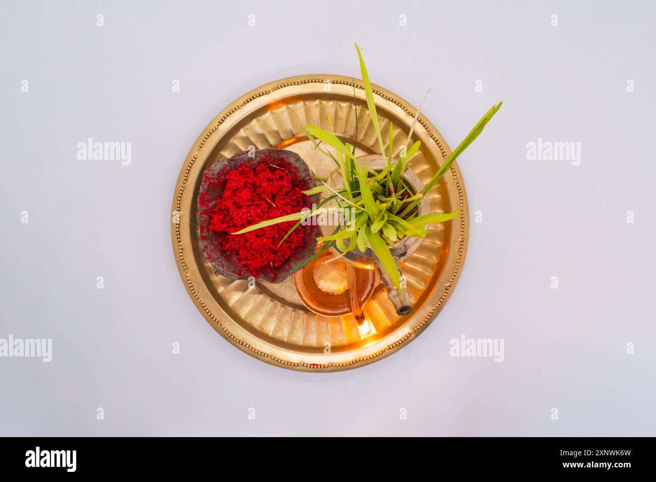 Tika Thali Dashain Hindu Festival Celebration Durga Puja with kalash ...