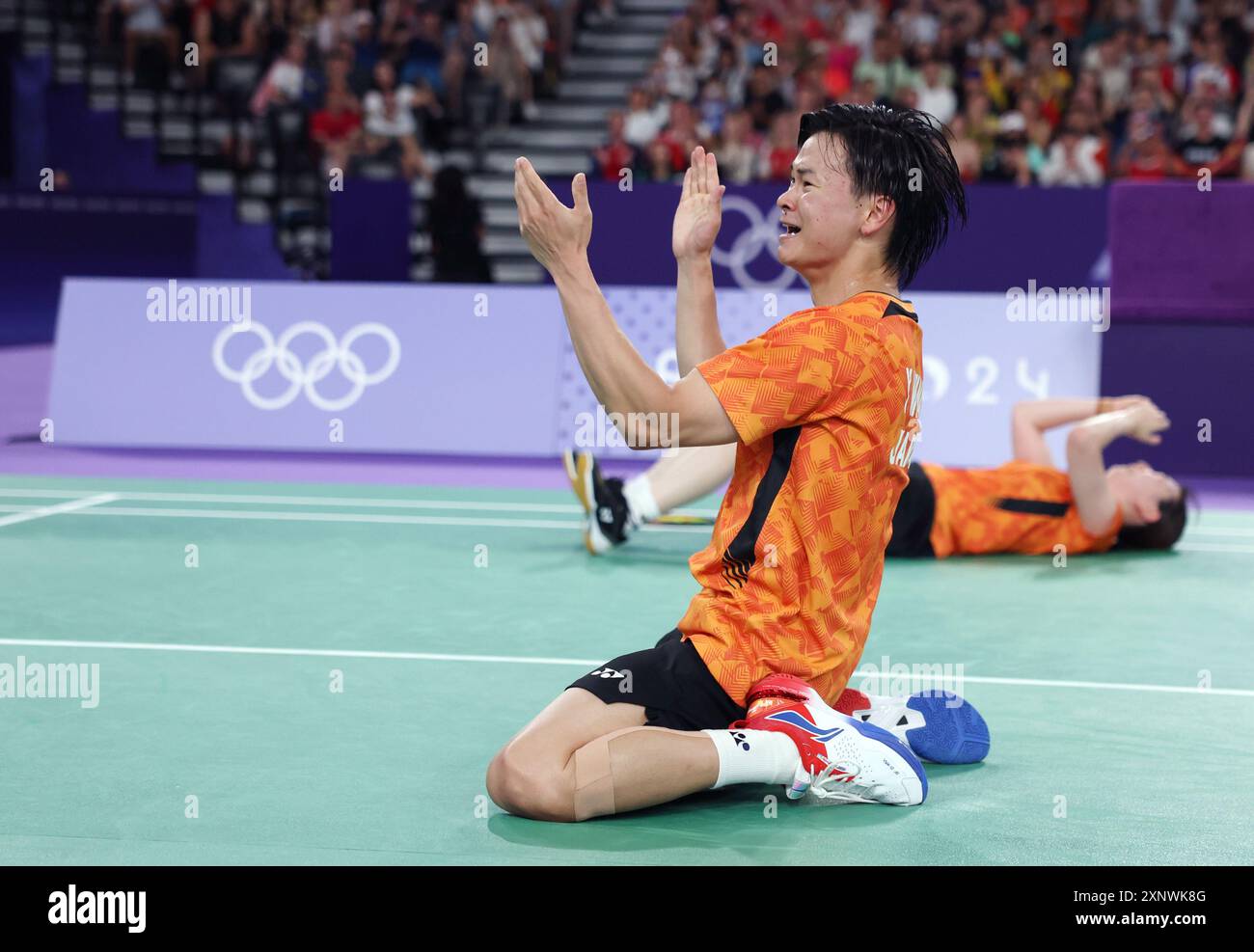 Paris, France. 2nd Aug, 2024. Watanabe Yuta (front)/Higashino Arisa of ...