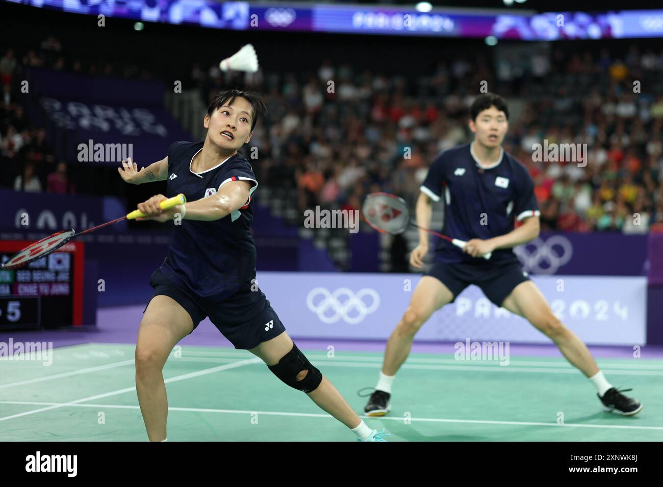 Paris, France. 2nd Aug, 2024. Seo Seung Jae/Chae Yu Jung (L) of South ...