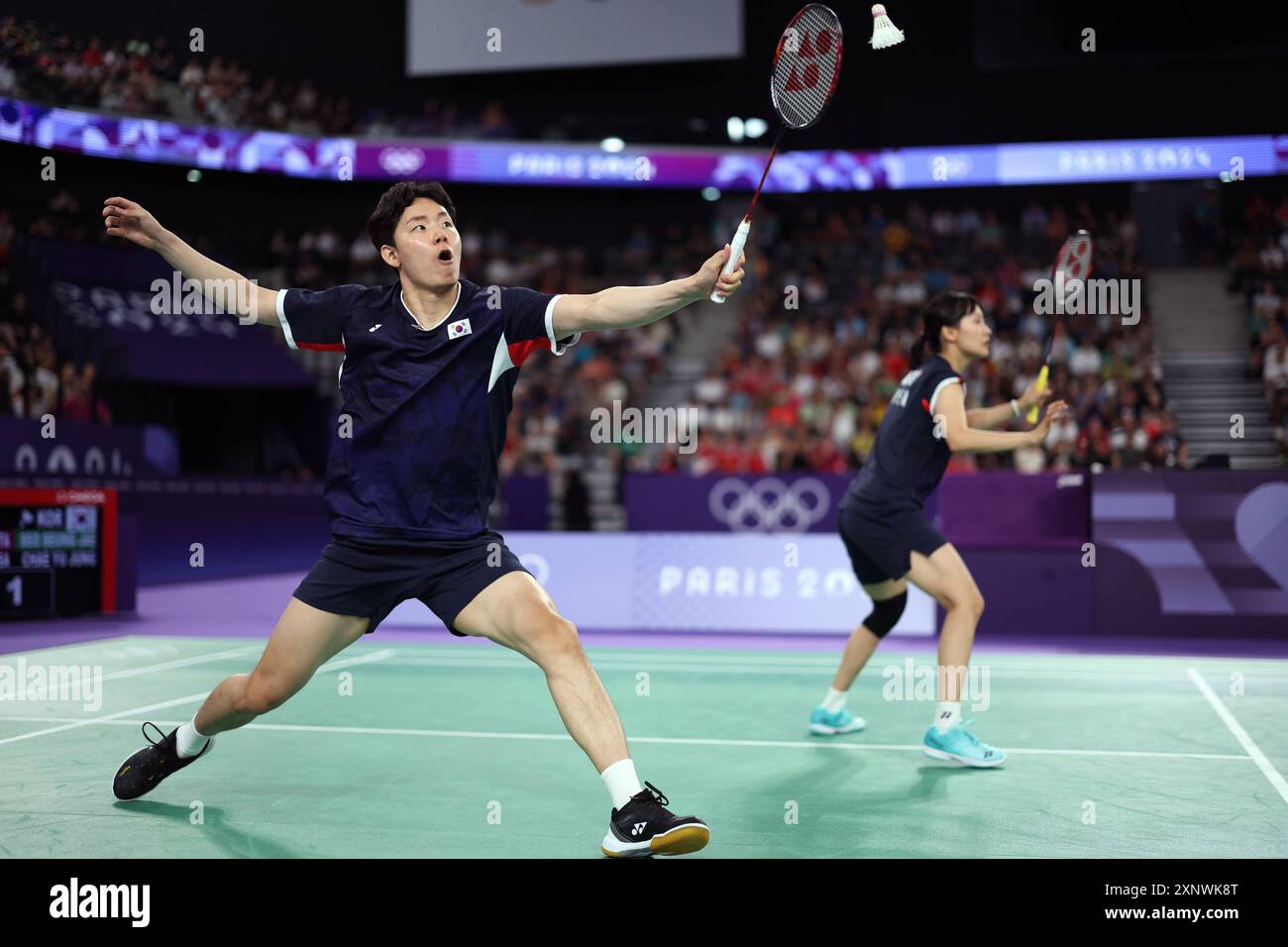 Paris, France. 2nd Aug, 2024. Seo Seung Jae (L)/Chae Yu Jung of South ...