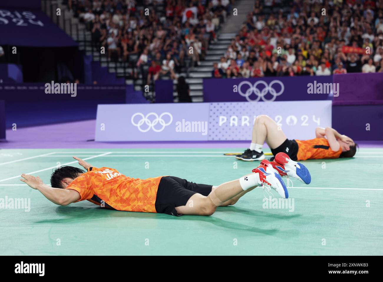 Paris, France. 2nd Aug, 2024. Watanabe Yuta (front)/Higashino Arisa of ...