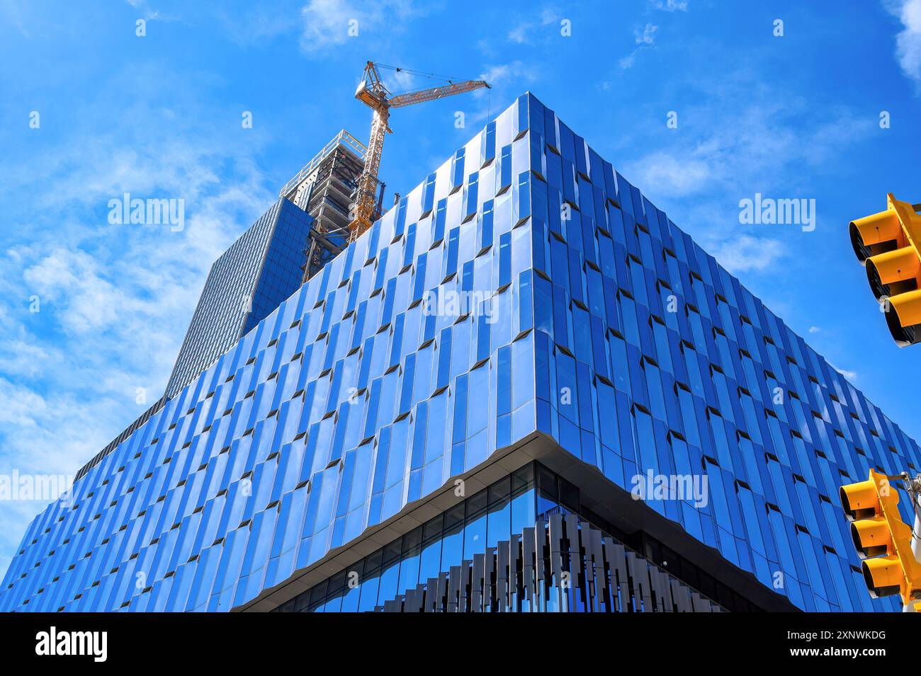 Detroit, USA - July 25, 2024: Modern architecture and construction site ...