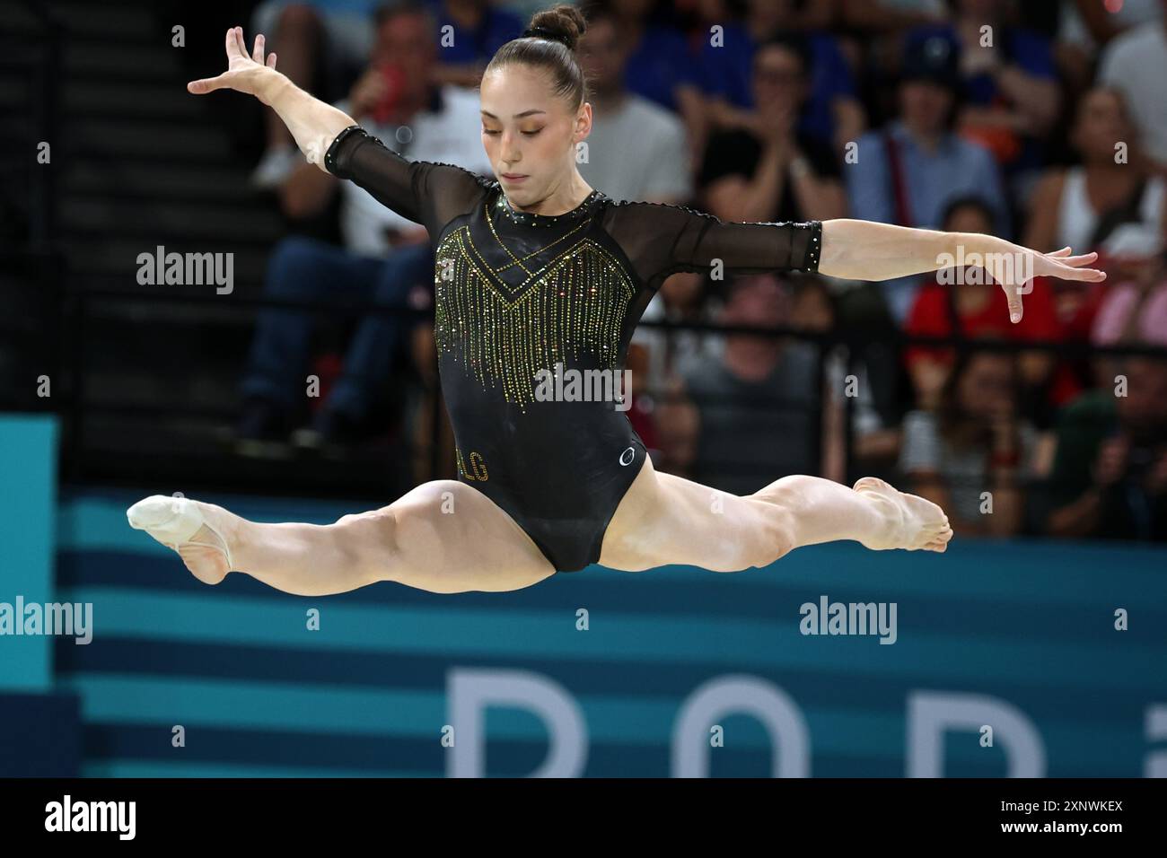 PARIS, FRANCE - AUGUST 01: NEMOUR Kaylia of Algeria on Balance Beam ...