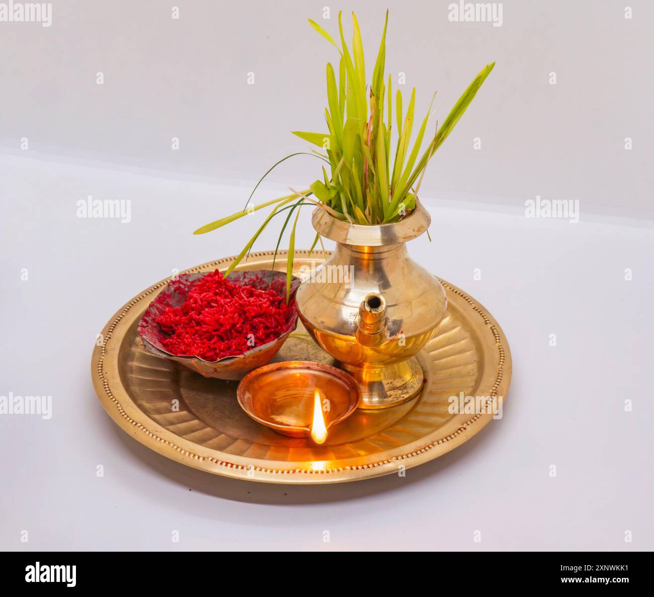 Tika Thali Dashain Hindu Festival Celebration Durga Puja with kalash ...