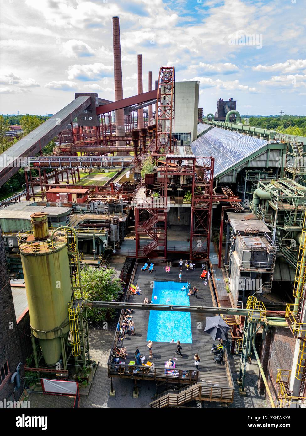 The Werksschwimmbad, works swimming pool at the Zollverein coking plant ...