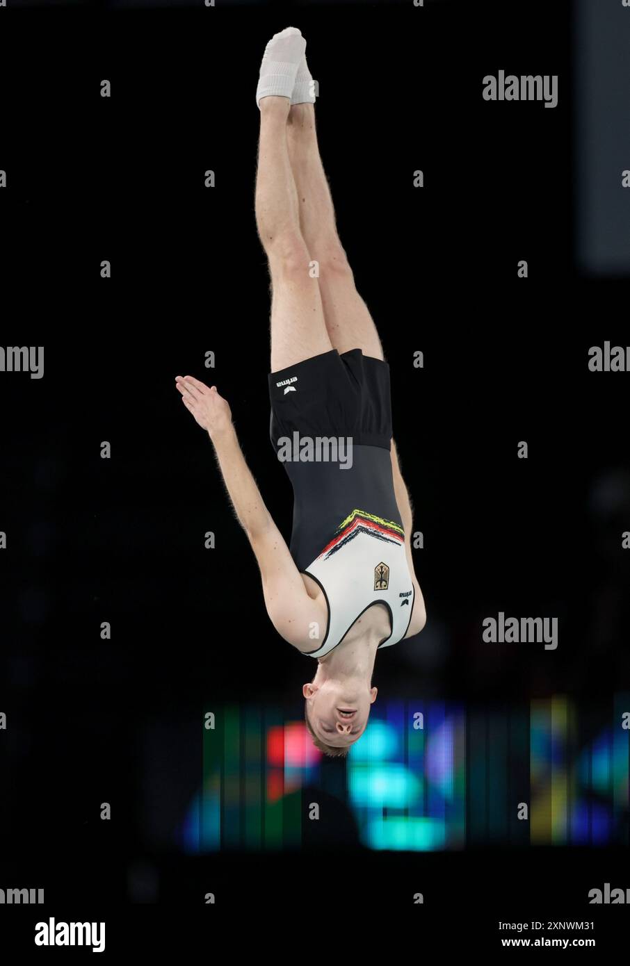 Germany's Fabian Vogel during the trampoline gymnastics, men's ...