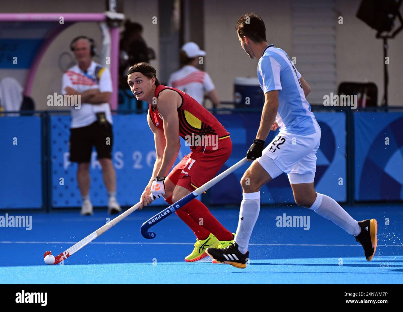 Paris, France. 02nd Aug, 2024. Belgium's Arno Van Dessel and Argentina ...