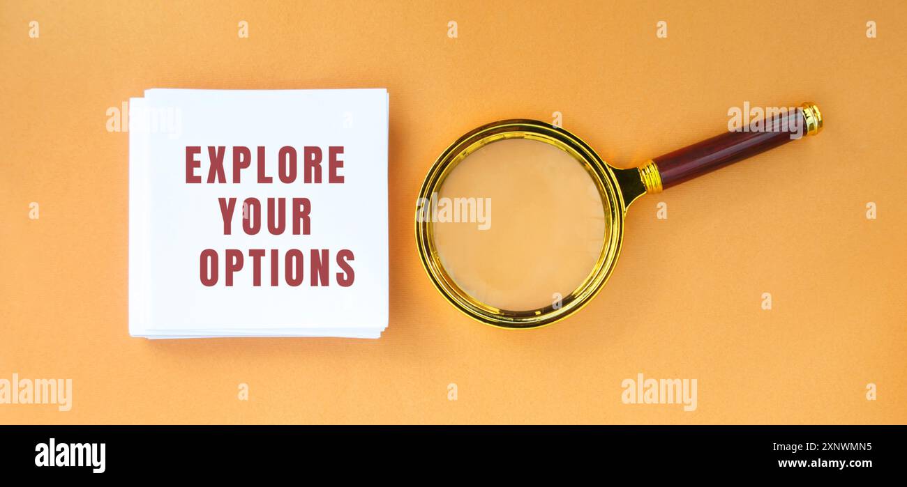 Explore your options concept. Business, education and solving problems ...