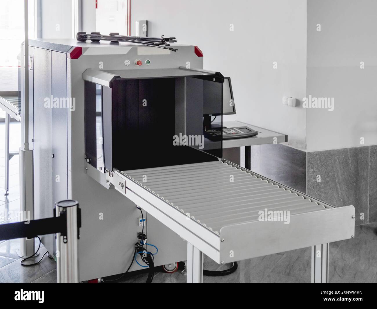 Metal detector frame and X-ray machine for checking luggage and hand ...