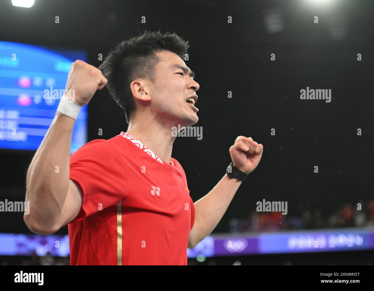 2nd August 2024; Paris Olympic Games, Paris, France, Day 7; Mixed Doubles Badminton Final, Zeng ...
