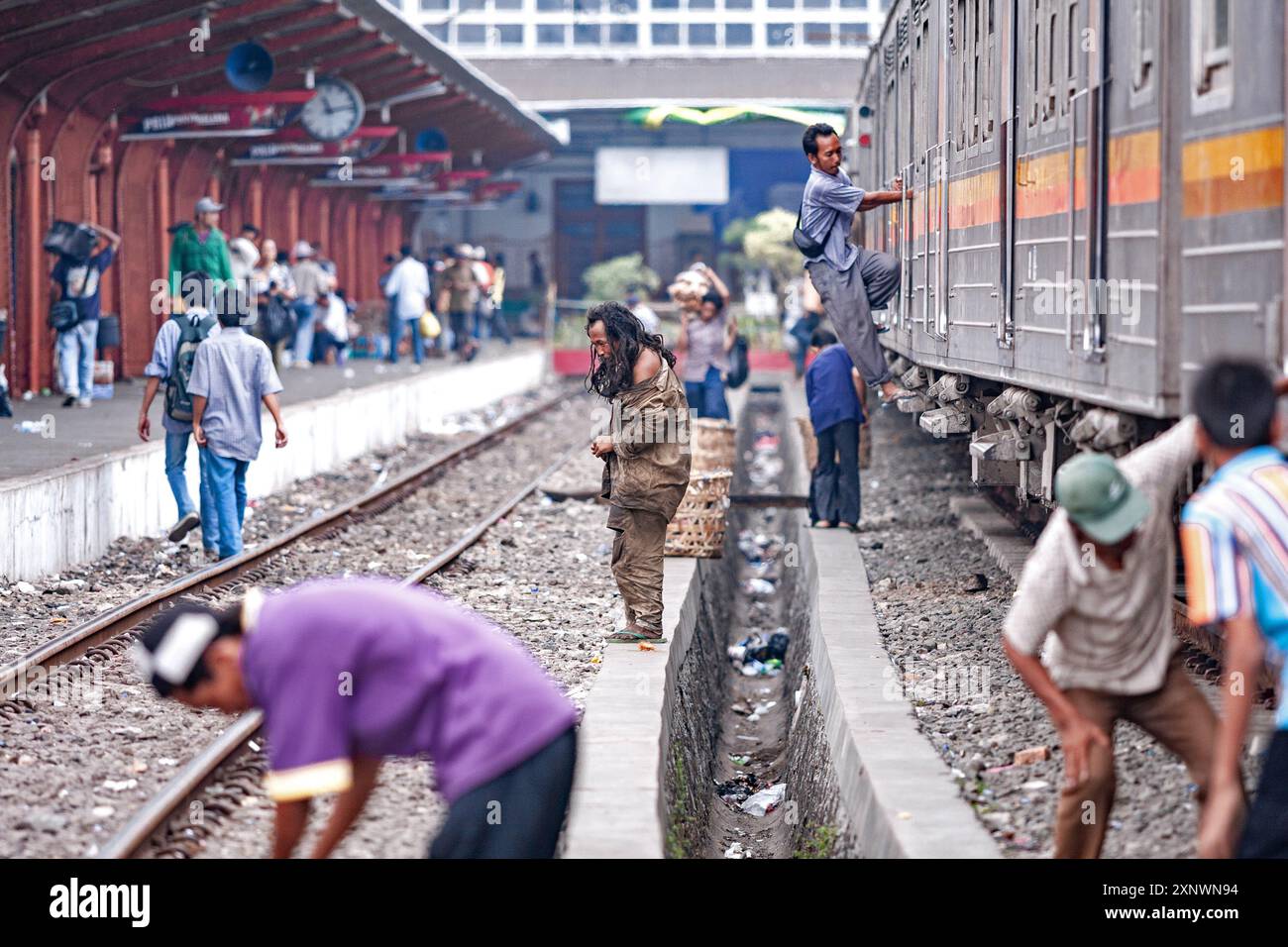 30 September 2008, Jakarta, Indonesia, South East Asia, A homeless man ...