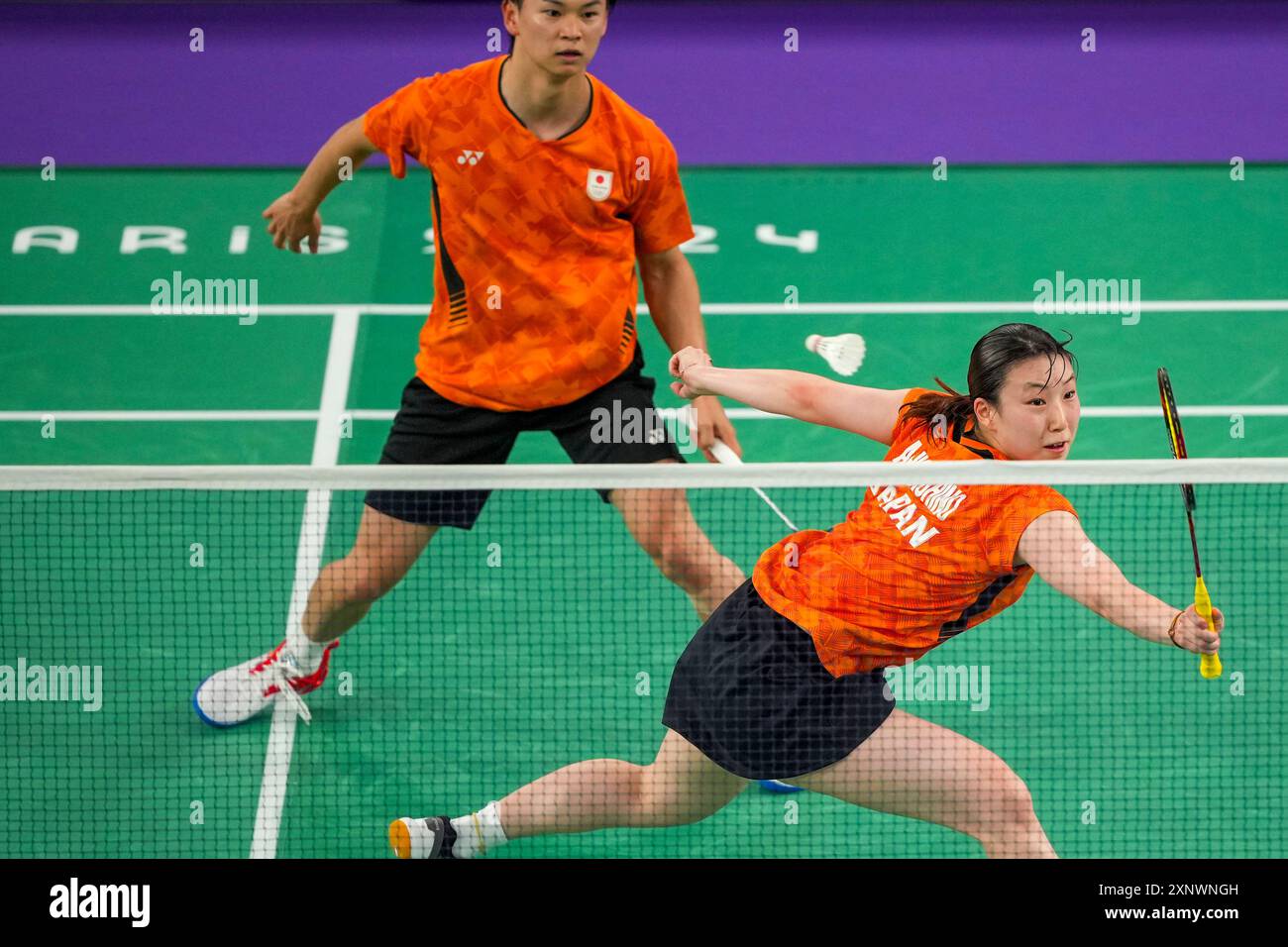 Japan's Arisa Higashino, right, and Yuta Watanabe play against South ...