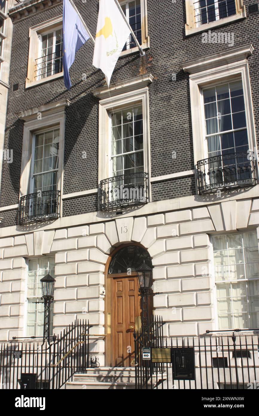 The Cyprus High Commission in St James's Square, London, UK Stock Photo ...
