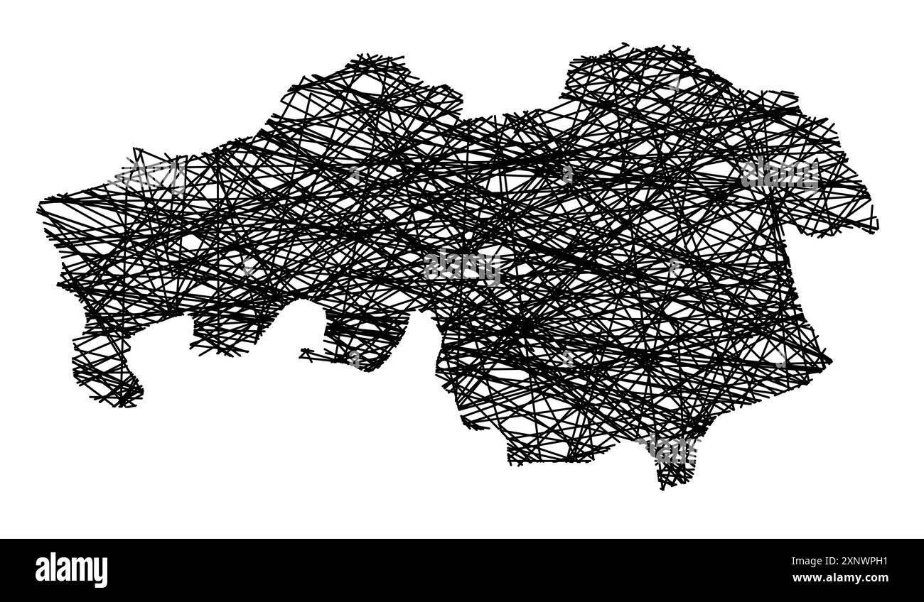Symbol Map of the Province Noord-Brabant (Netherlands) showing the ...