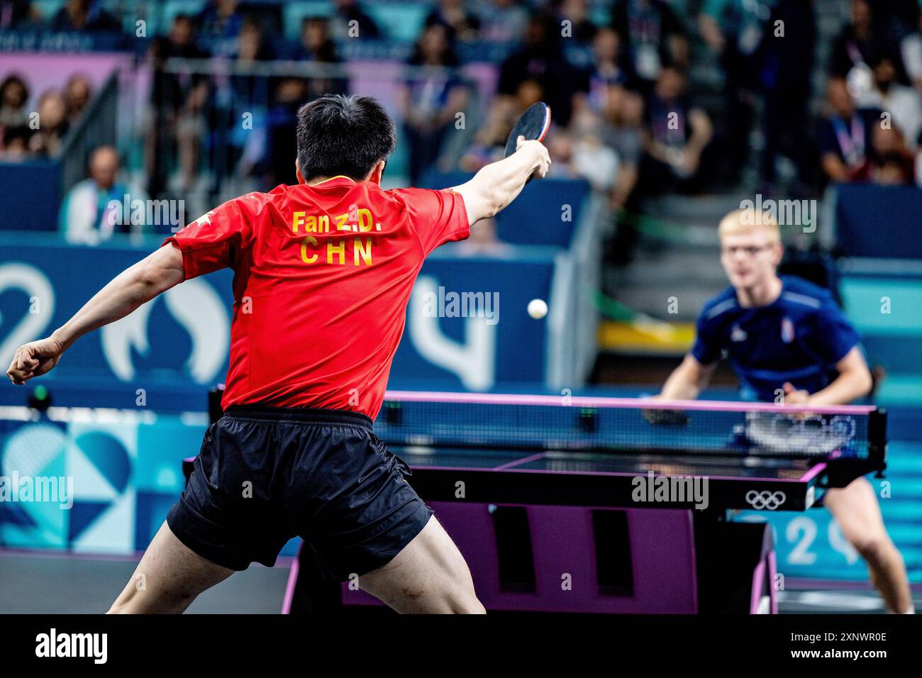 Fan Zhendong (CHN) im Halbfinale gegen Felix Lebrun (FRA) FRA ...