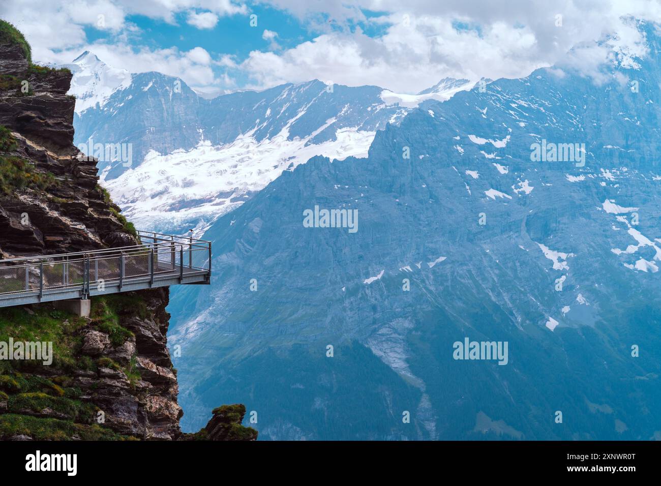 View from the Grindelwald First Cliff Walk in Switzerland in the Swiss ...