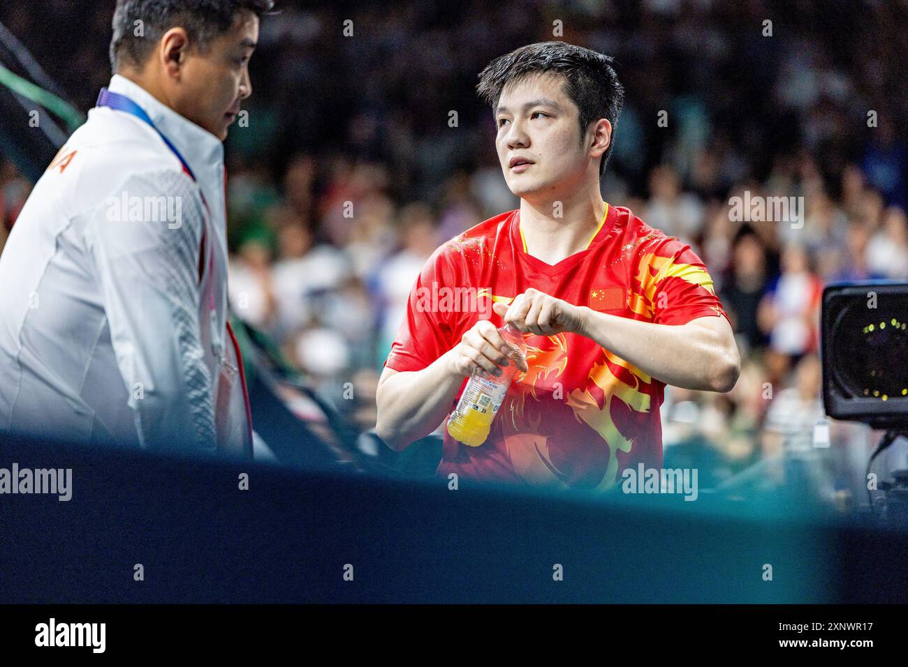 Fan Zhendong (CHN) im Halbfinale FRA, Olympische Spiele Paris 2024, Tischtennis, 02.08.2024 ...