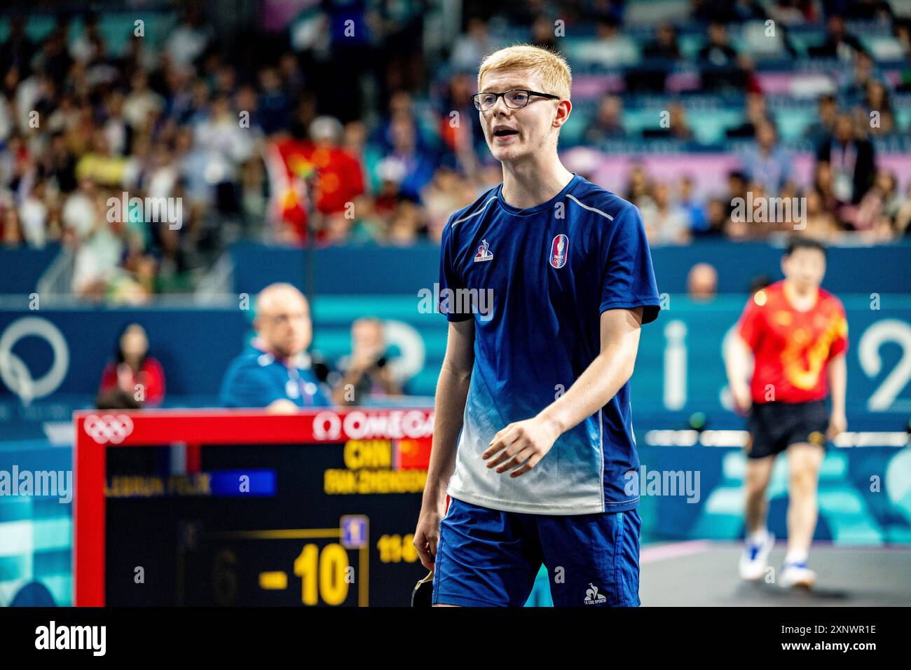 Felix Lebrun (FRA) FRA, Olympische Spiele Paris 2024, Tischtennis, 02. ...