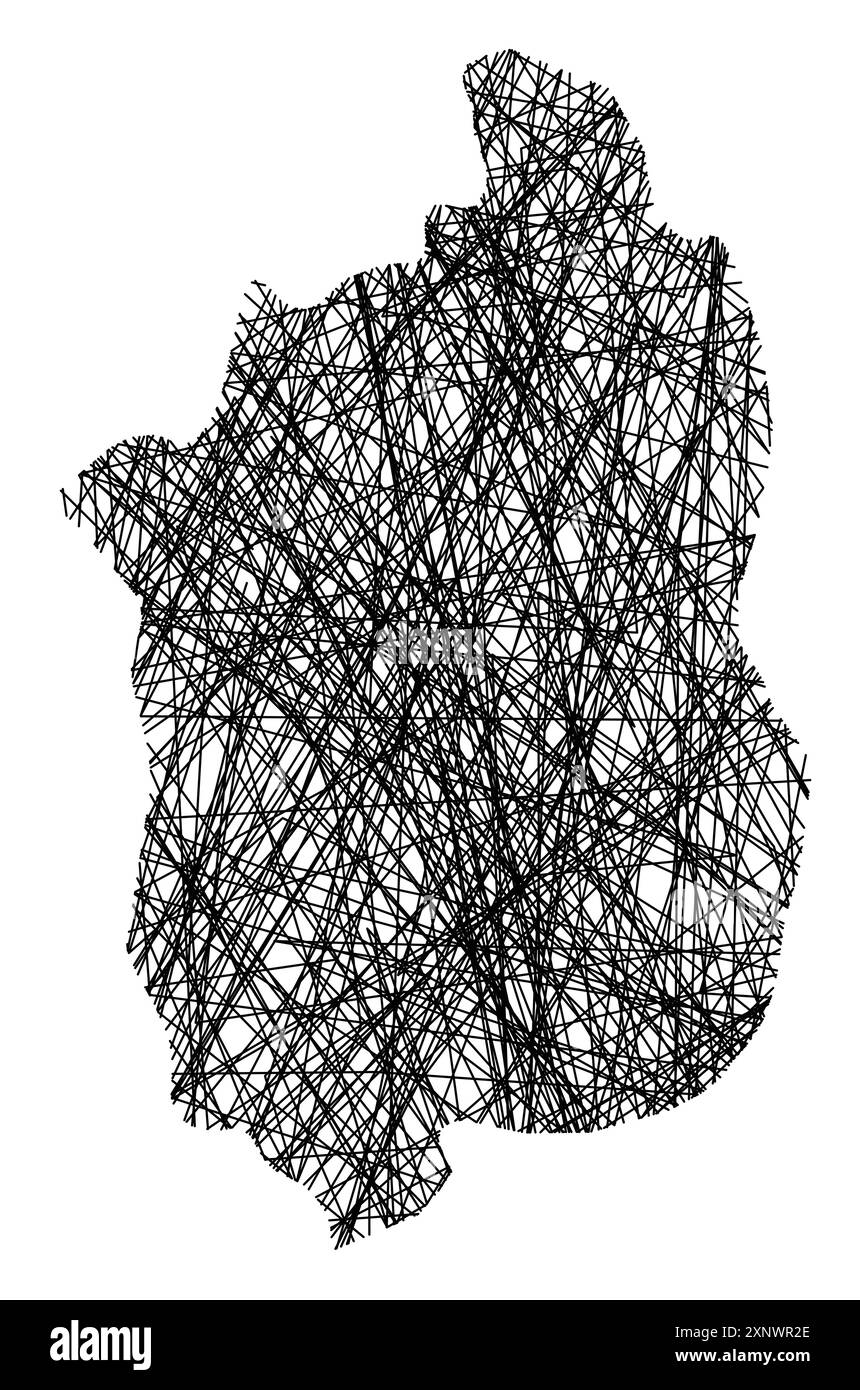 Symbol Map of the Prefecture Shiga (Japan) showing the state with black ...