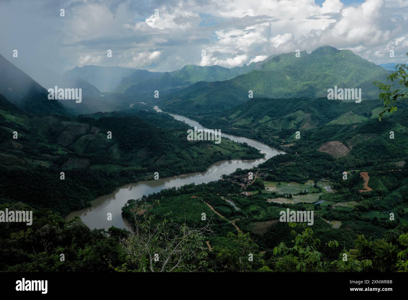 Nong khiaw laos limestone karst hi-res stock photography and images - Alamy