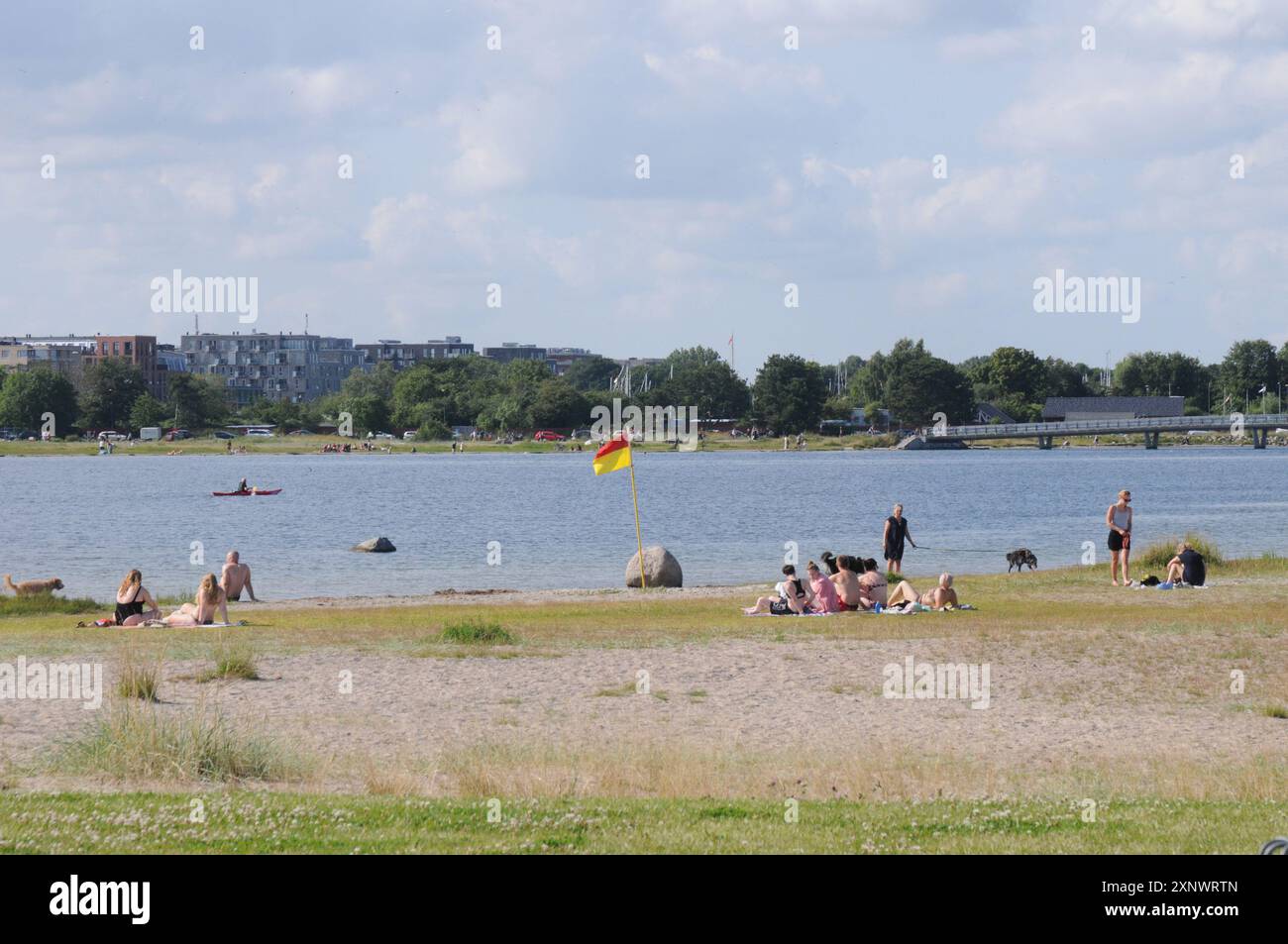Aamager /Copenhagen/ Denmark/02 August 2024/ Amager beach ad also ...