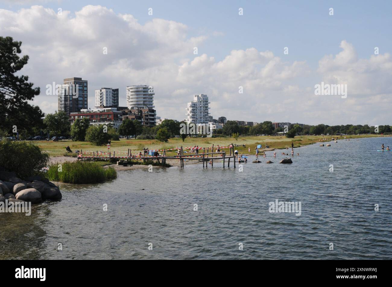 Aamager /Copenhagen/ Denmark/02 August 2024/ Amager beach ad also ...