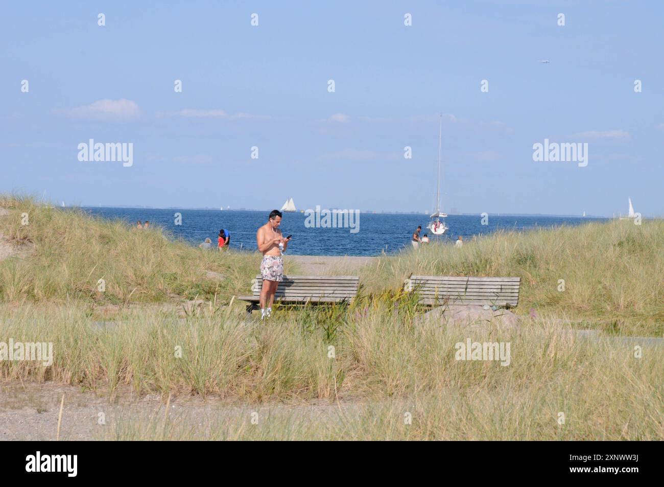 Aamager /Copenhagen/ Denmark/02 August 2024/ Amager beach ad also ...