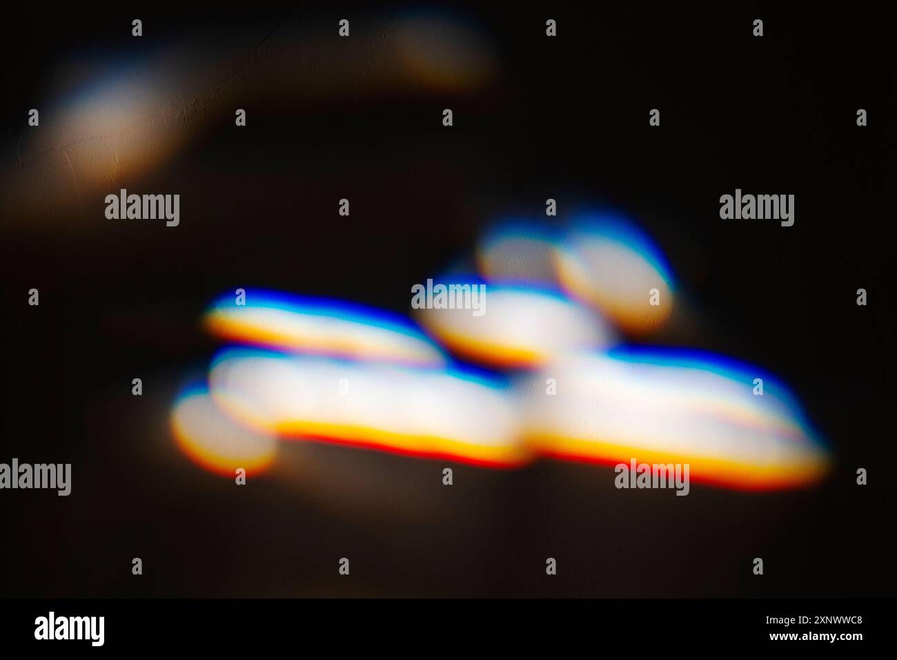 Colorful refracted sunlight through stained glass window Stock Photo ...