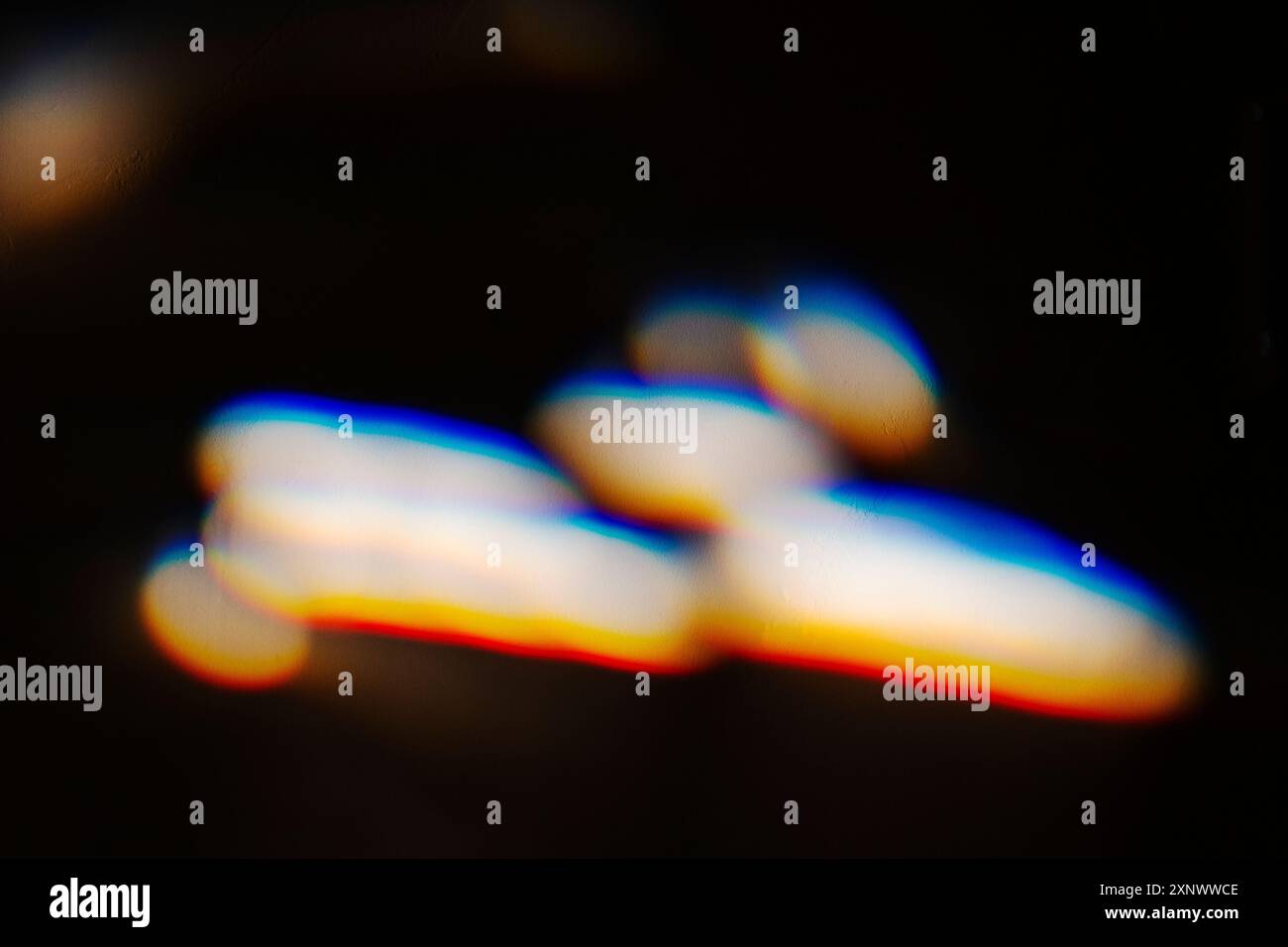 Colorful refracted sunlight through stained glass window Stock Photo ...