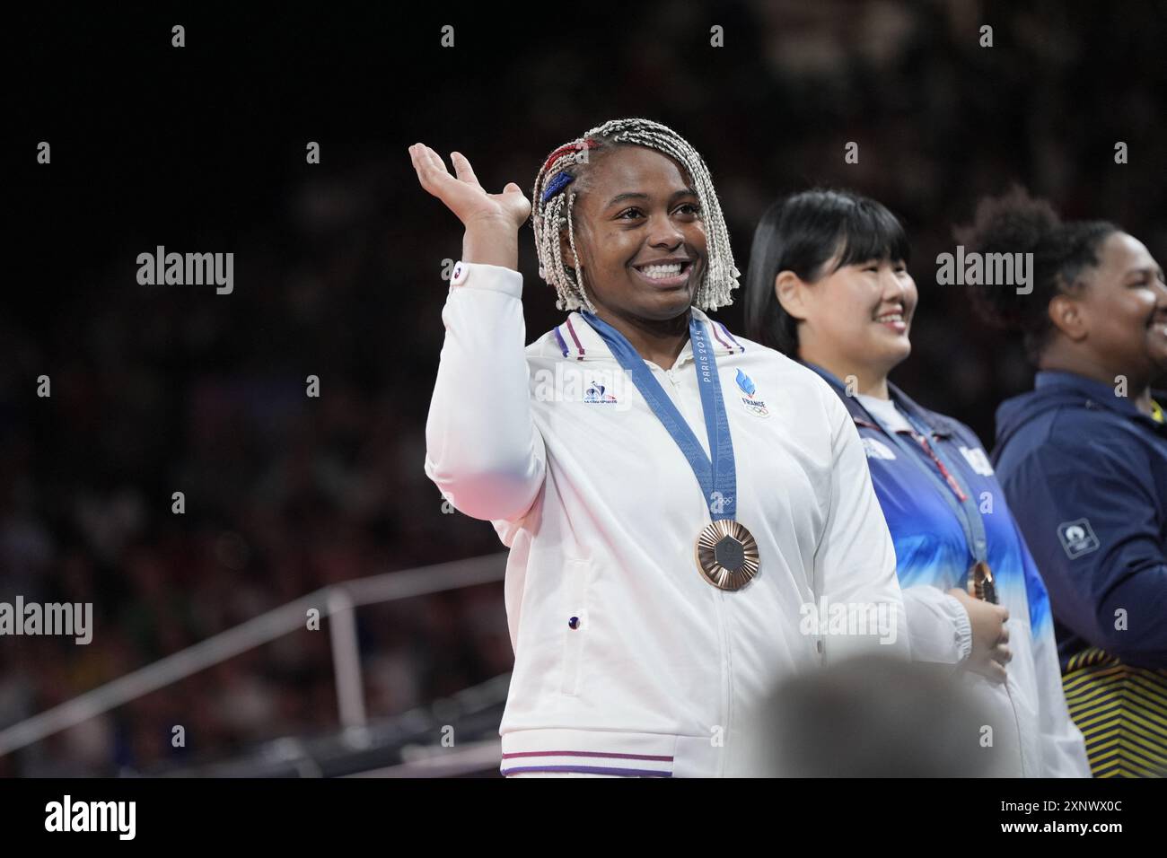 Paris, France. 02nd Aug, 2024. Bronze medallist Romane Dicko of Team ...