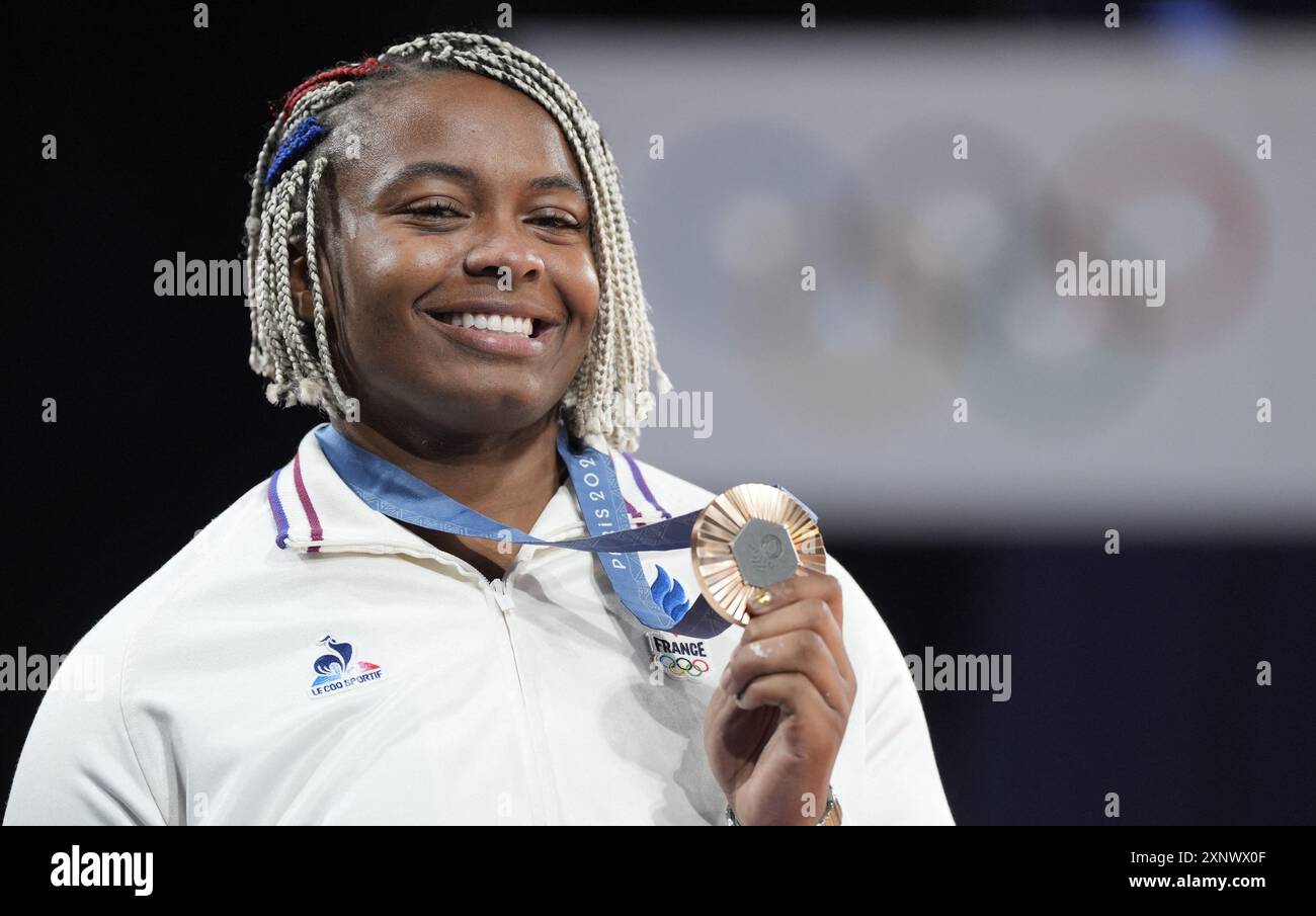 Paris, France. 02nd Aug, 2024. Bronze medallist Romane Dicko of Team ...