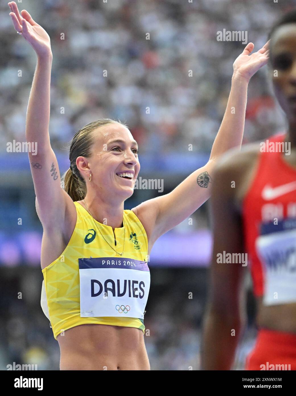 Paris, France. 2nd Aug, 2024. Rose Davies of Australia reacts after the ...
