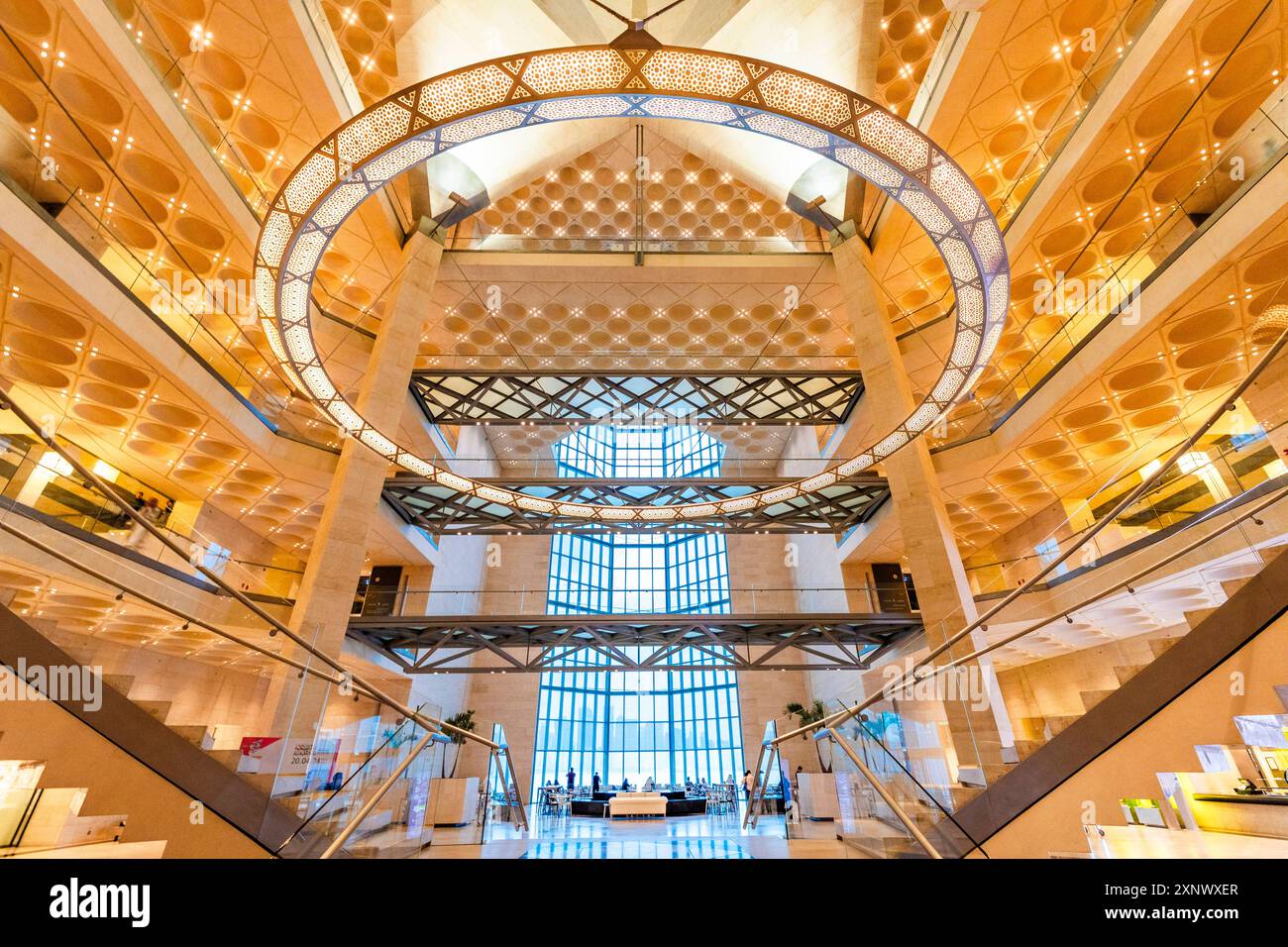 Interior of Museum of Islamic Art, Doha, Qatar, Middle East Copyright ...