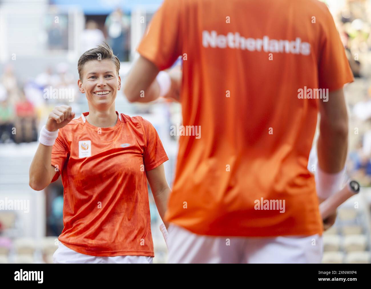 PARIS - Tennis players Wesley Koolhof and Demi Schuurs in action ...