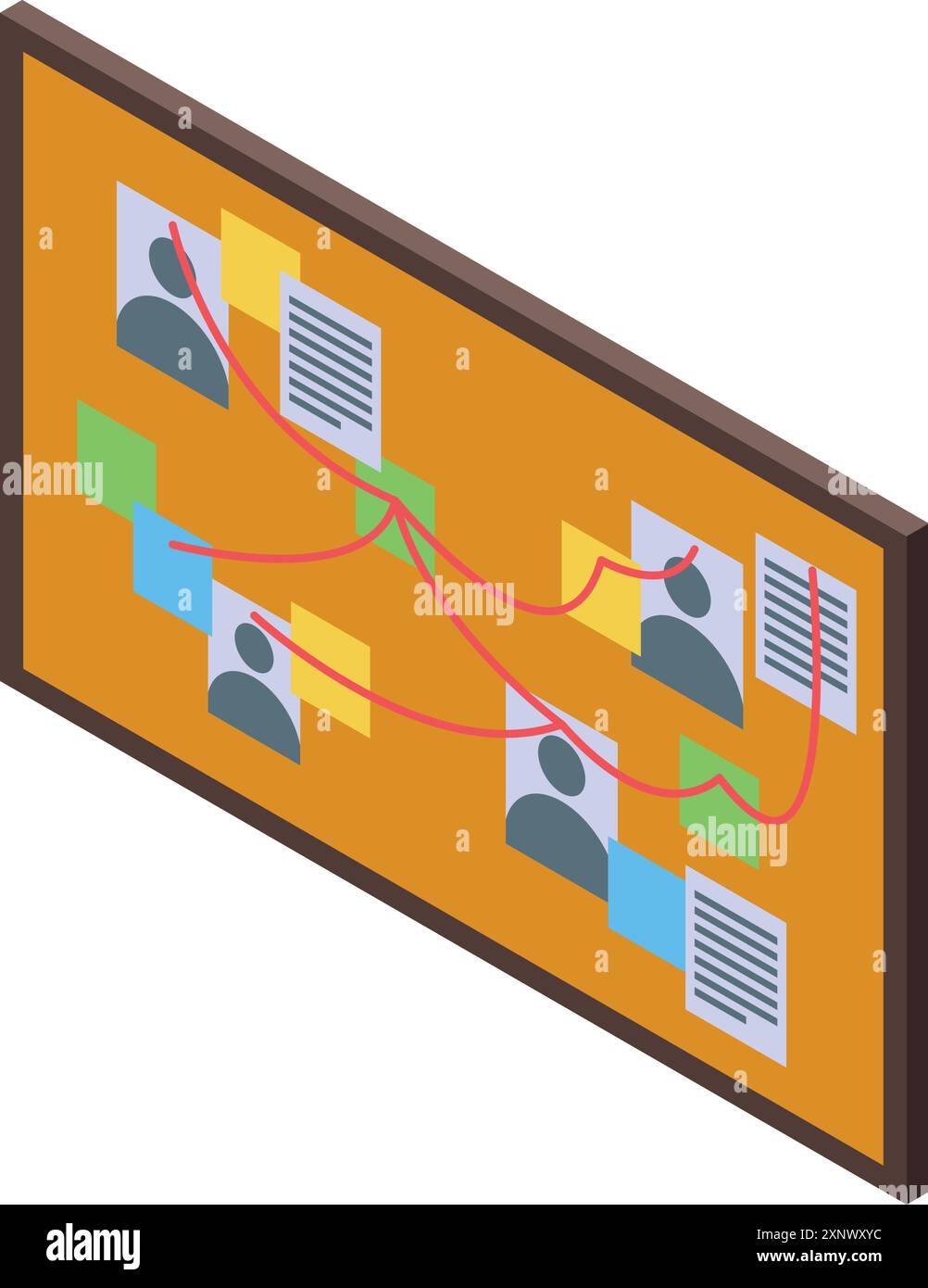 Investigation board is showing the links detectives are making between ...