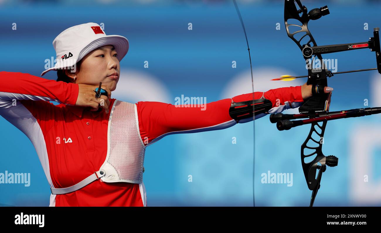 Paris, France. 2nd Aug, 2024. Yang Xiaolei of China competes during the ...