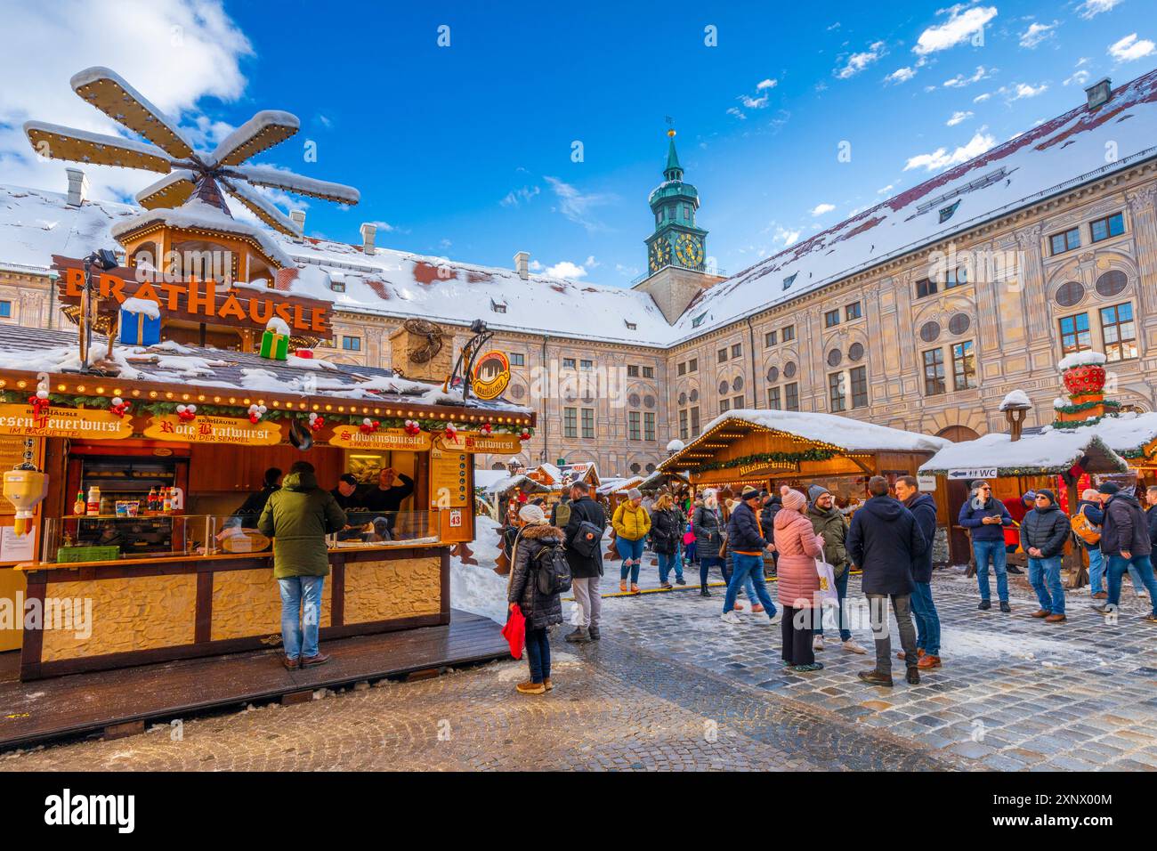 Christmas Market at the Munich Residenz, Munich, Bavaria, Germany ...