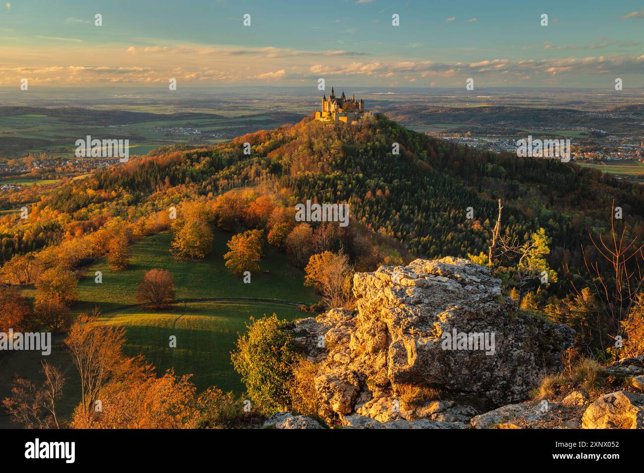 Beautiful hohenzollern castle golden hour hi-res stock photography and images - Alamy