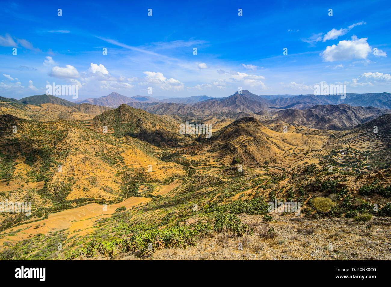 Mountain scenery along the road from Massawa to Asmara, Eritrea, Africa ...