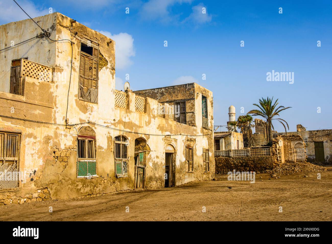 Old houses in the old port town of Massawa, Eritrea, Africa Stock Photo ...