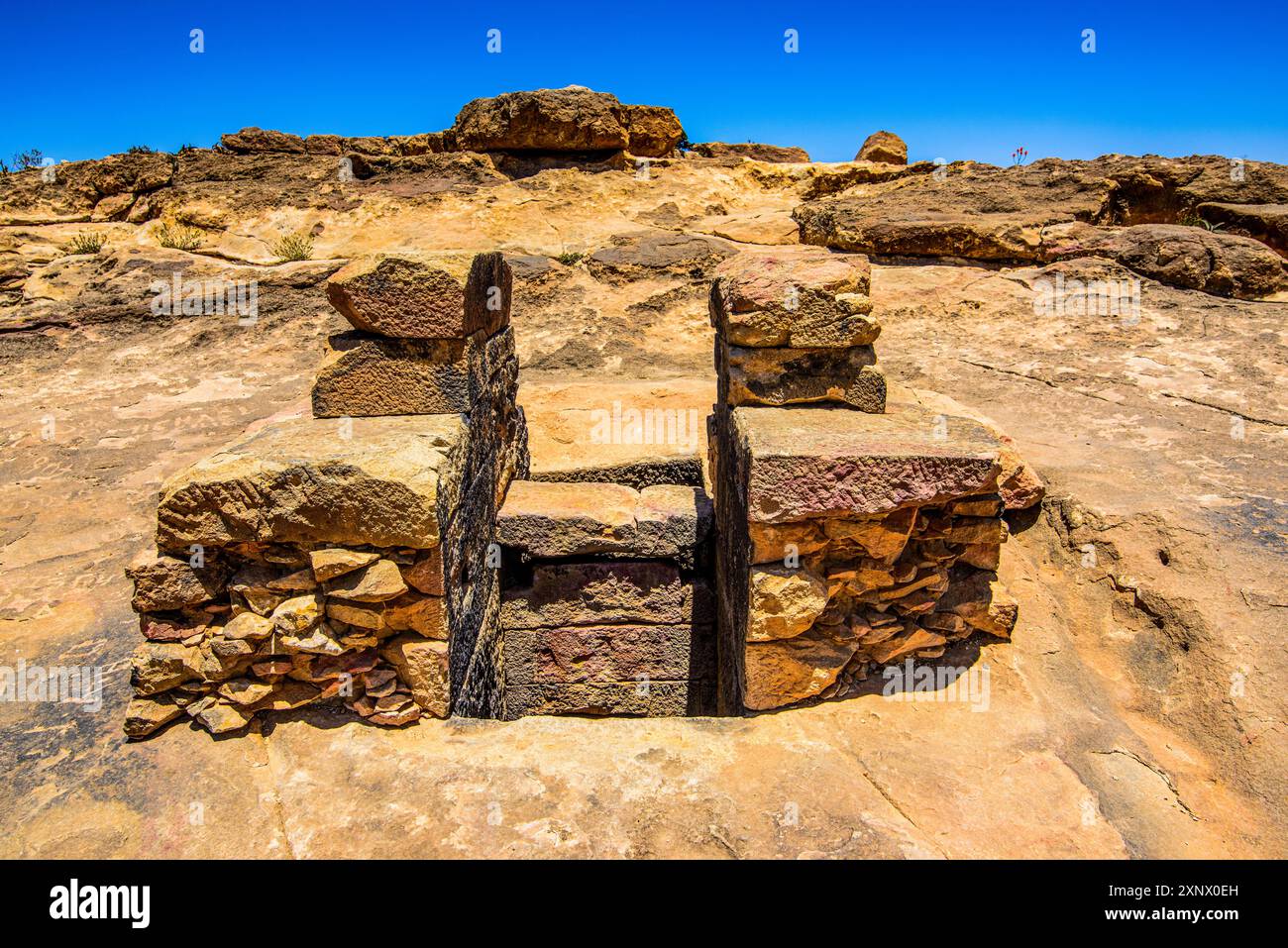 Tomb in the Pre-Aksumite settlement of Qohaito (Koloe), Eritrea, Africa ...