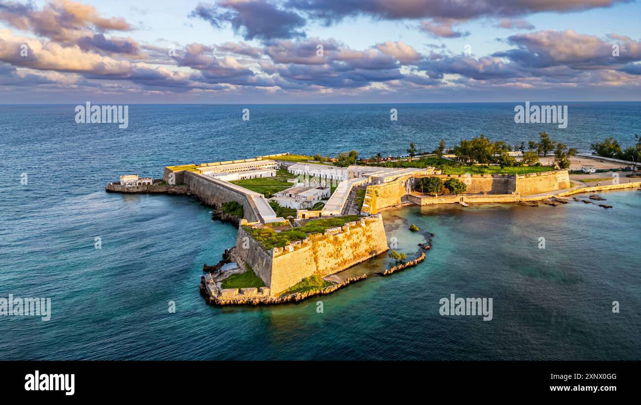 Aerial of the Fort of San Sebastian, Island of Mozambique, UNESCO World ...