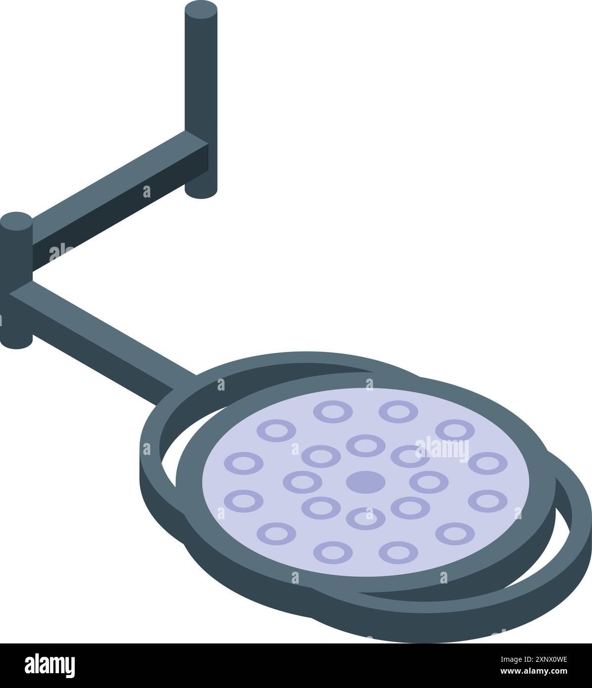 Modern surgical lamp illuminating the operating room, ensuring optimal ...