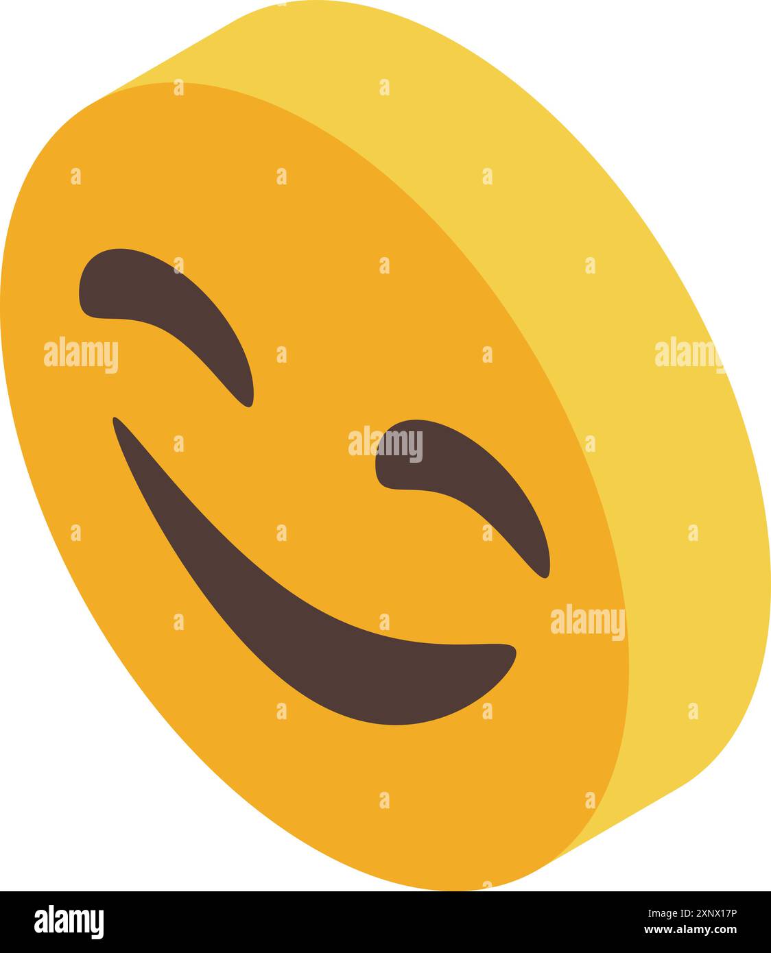 3d yellow winking face is expressing happiness and joy Stock Vector ...