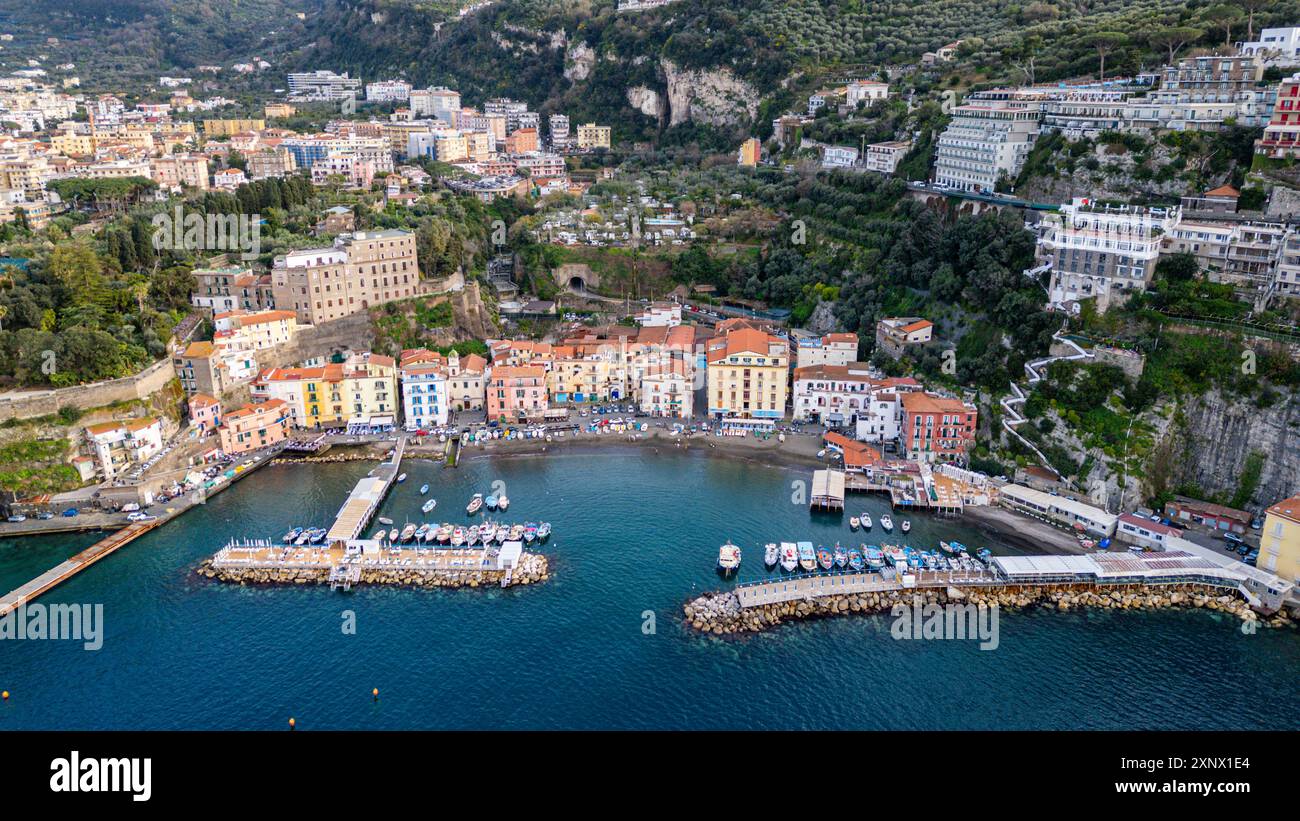 Aerial of Sorrento, Bay of Naples, Campania, Italy, Europe Stock Photo ...