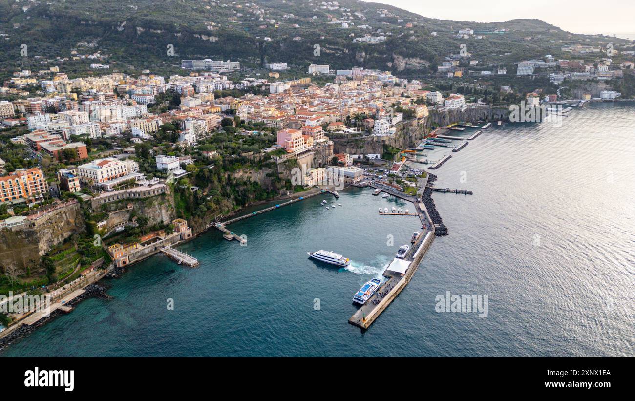 Aerial of Sorrento, Bay of Naples, Campania, Italy, Europe Stock Photo ...