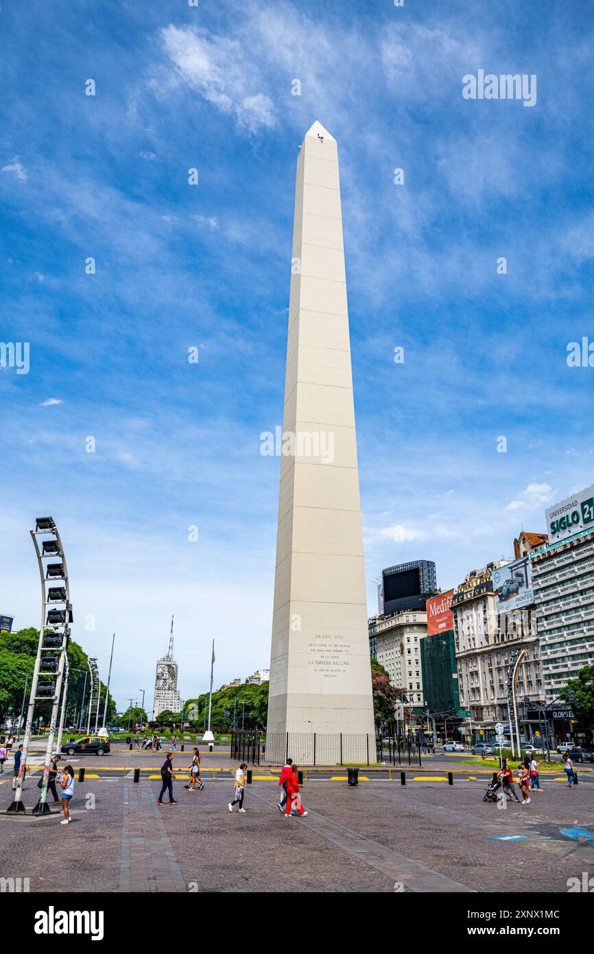Obelisk in the Center of Buenos Aires, Argentina, South America Stock ...