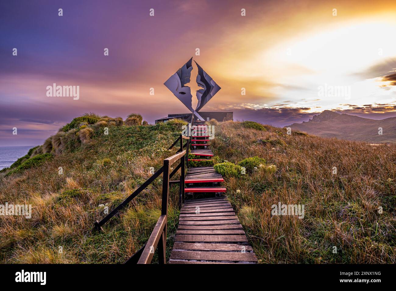 Monument of Cape Horn, southern most point in South America, Hornos ...
