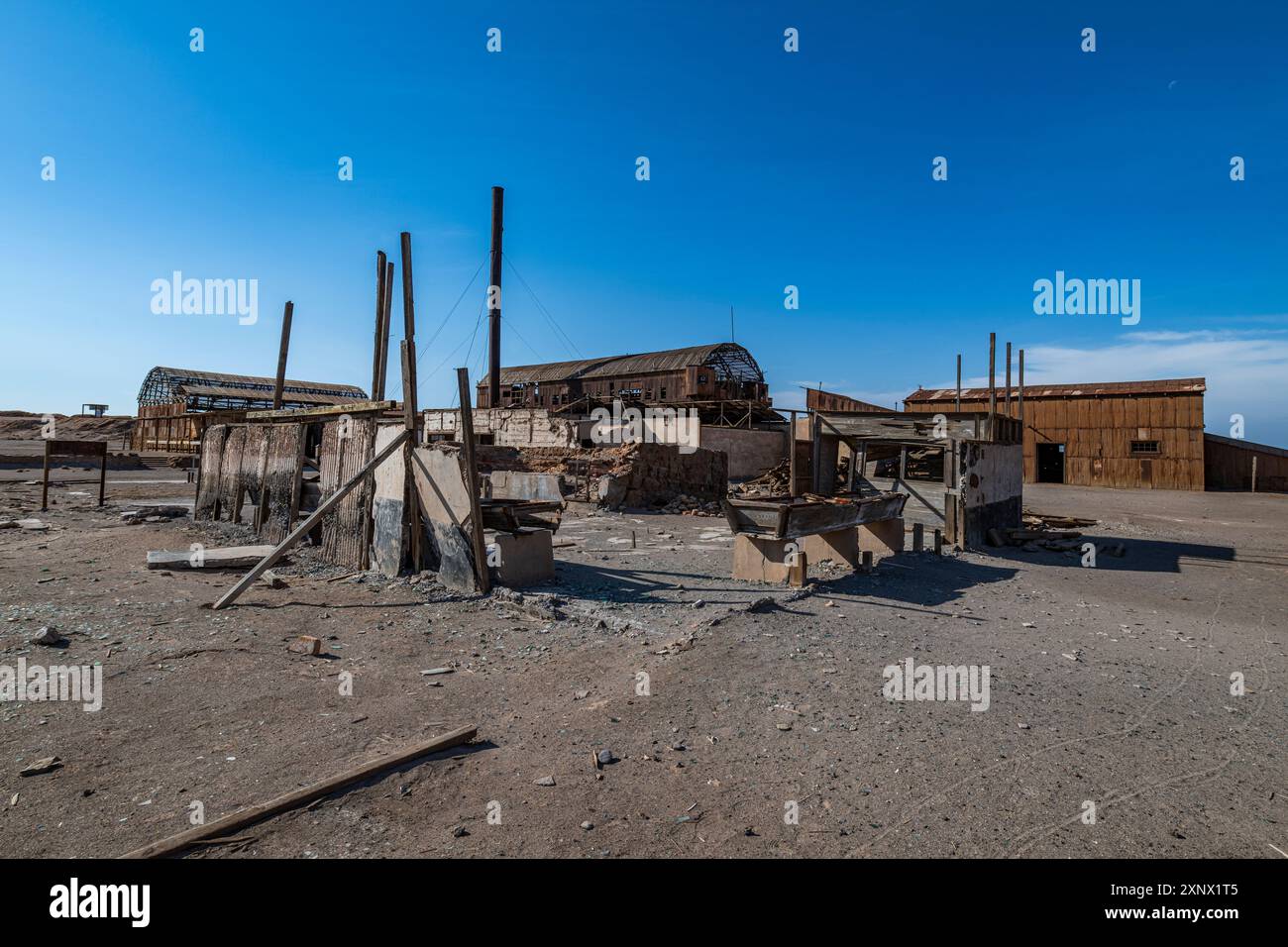 Santa Laura Salpeter mine, UNESCO World Heritage Site, Atacama desert ...