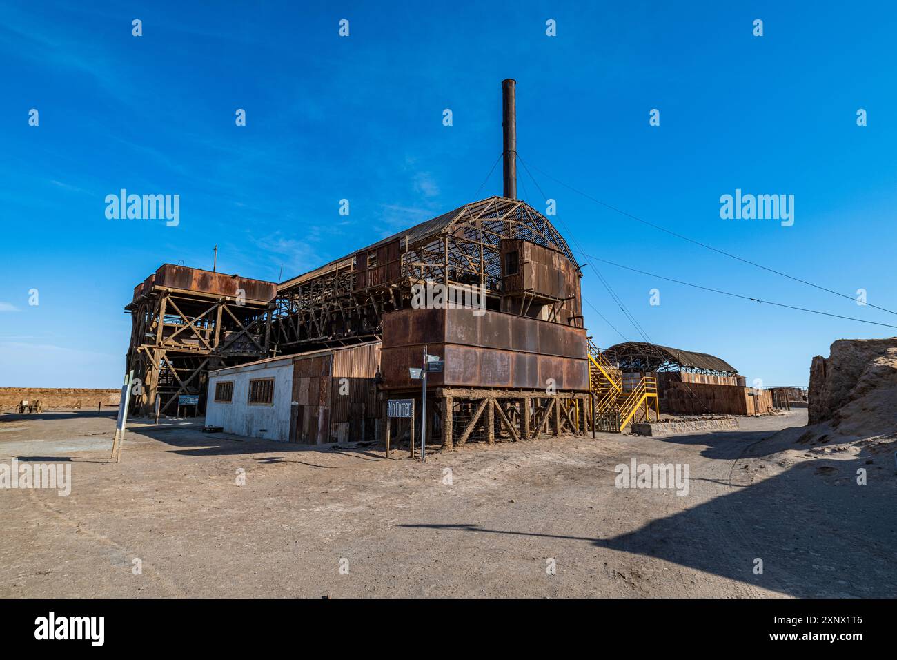 Santa Laura Salpeter mine, UNESCO World Heritage Site, Atacama desert ...